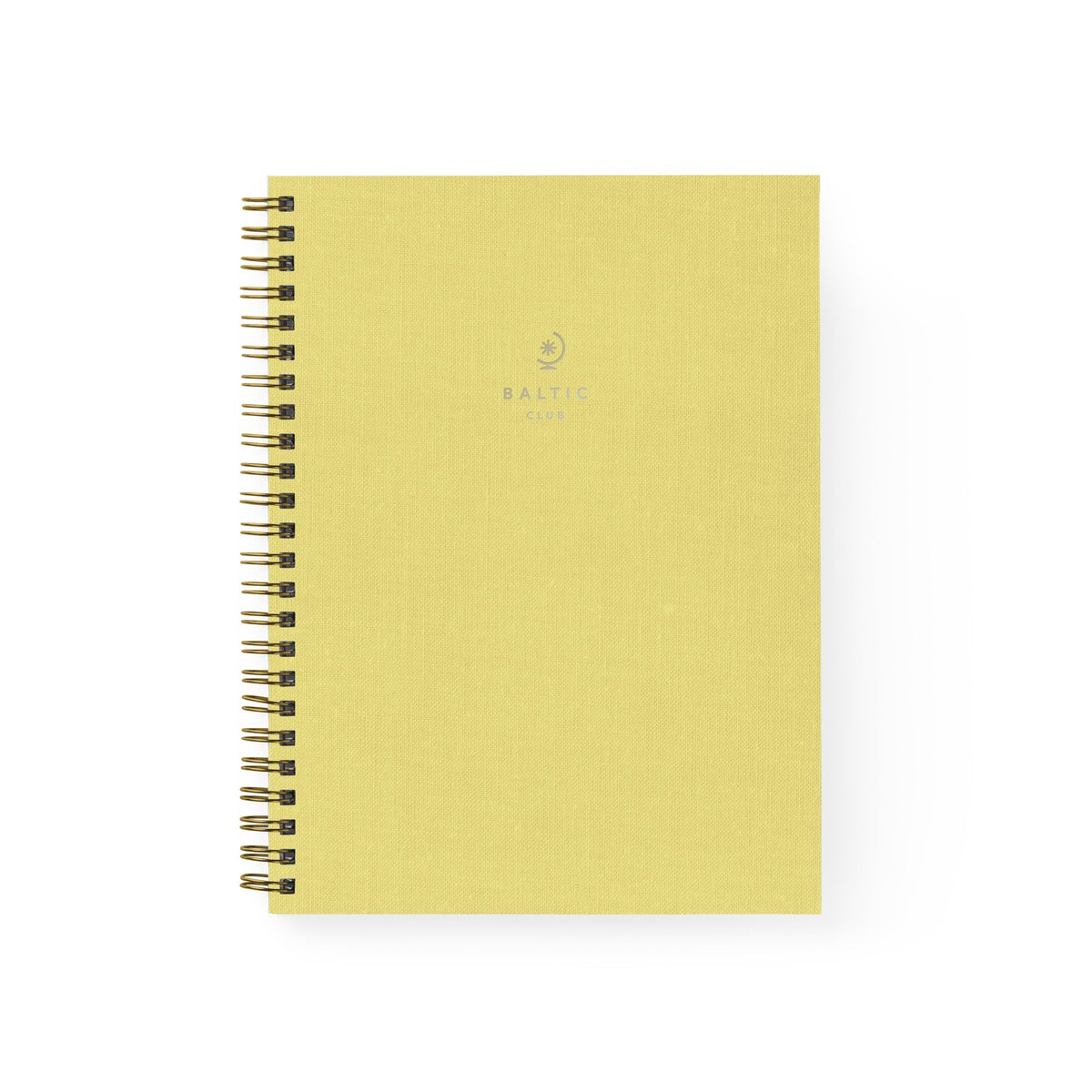 Canary Cloth Spiral Notebook – Yellow Linen | Baltic Club – Montréal
