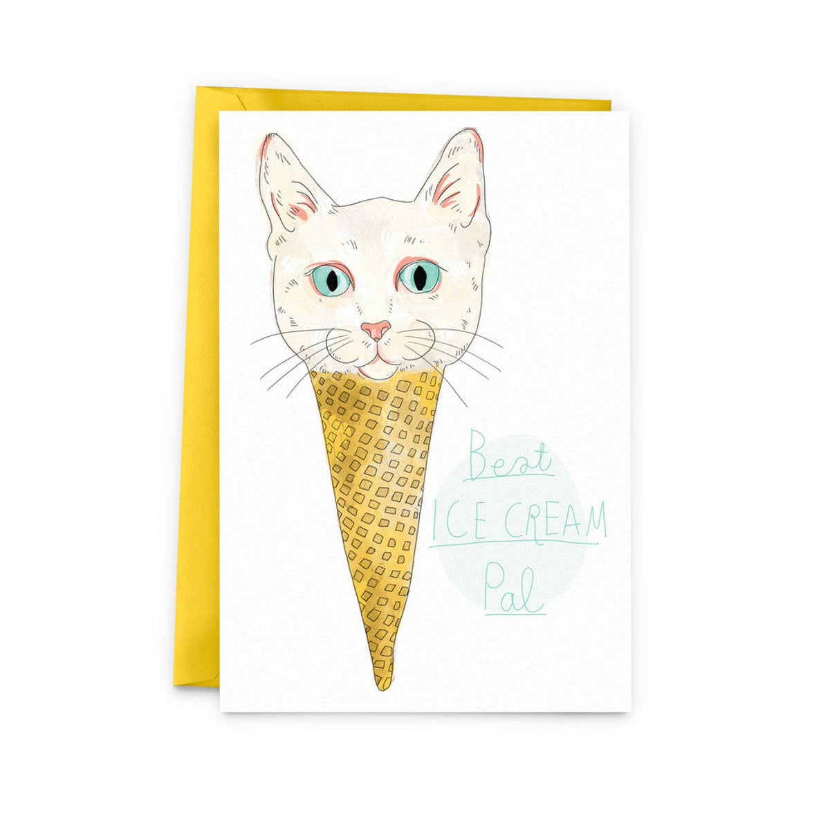 Friendship Greeting Card – Cat Ice Cream Cone | Baltic Club – Montréal